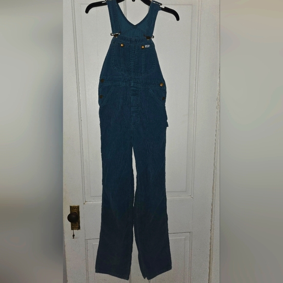 Lee | Jeans | Vintage 8s Lee Teal Corduroy Overalls Size 298 | Poshmark